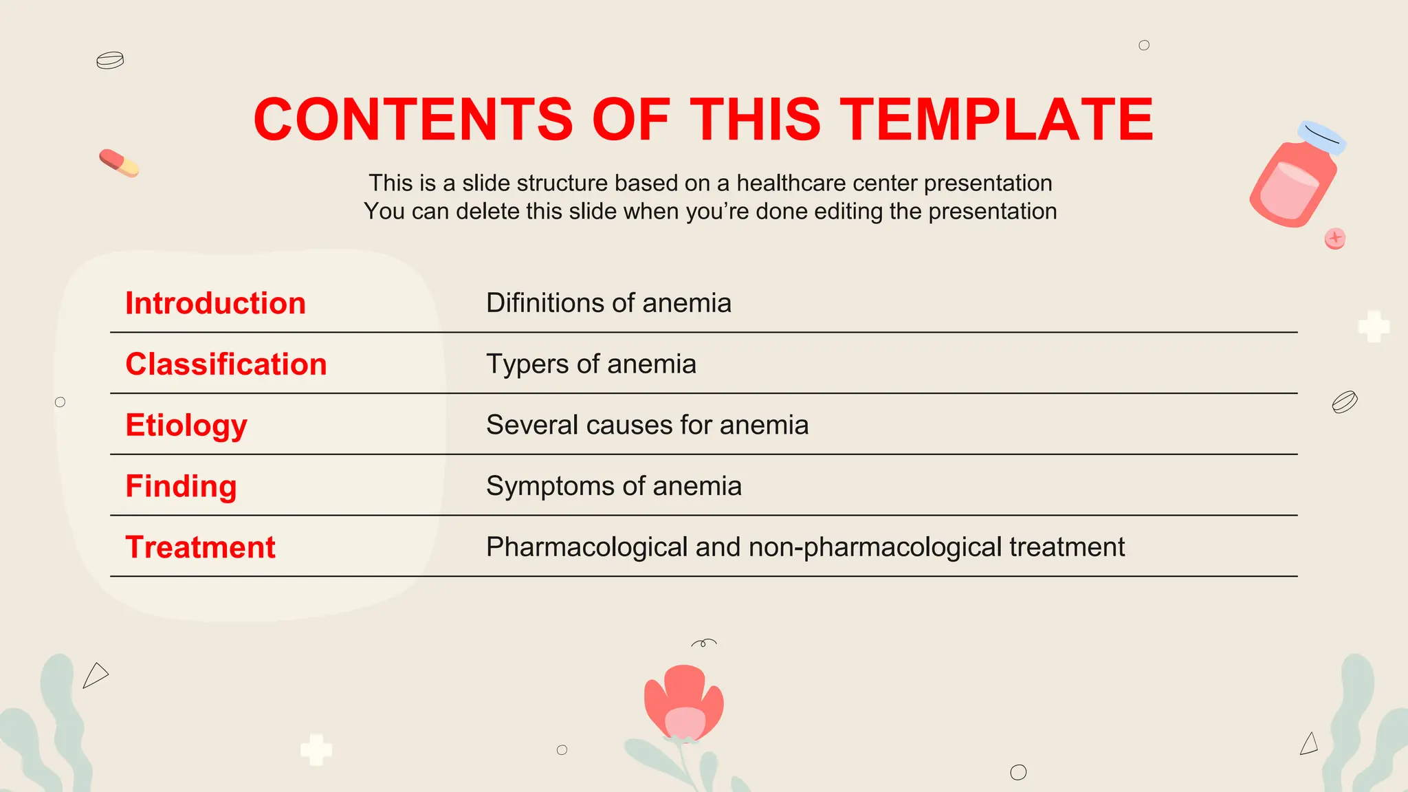 Anemia: types, causes, symptoms and treatment | PPTX