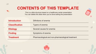 Anemia: types, causes, symptoms and treatment | PPTX