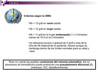 la anemia, en adulto, niños, universidad nacional de barranca | PPTX