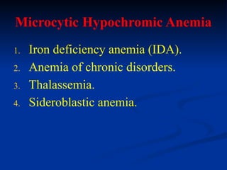 Anemia- Microcytic Hypochromic Anemias .ppt