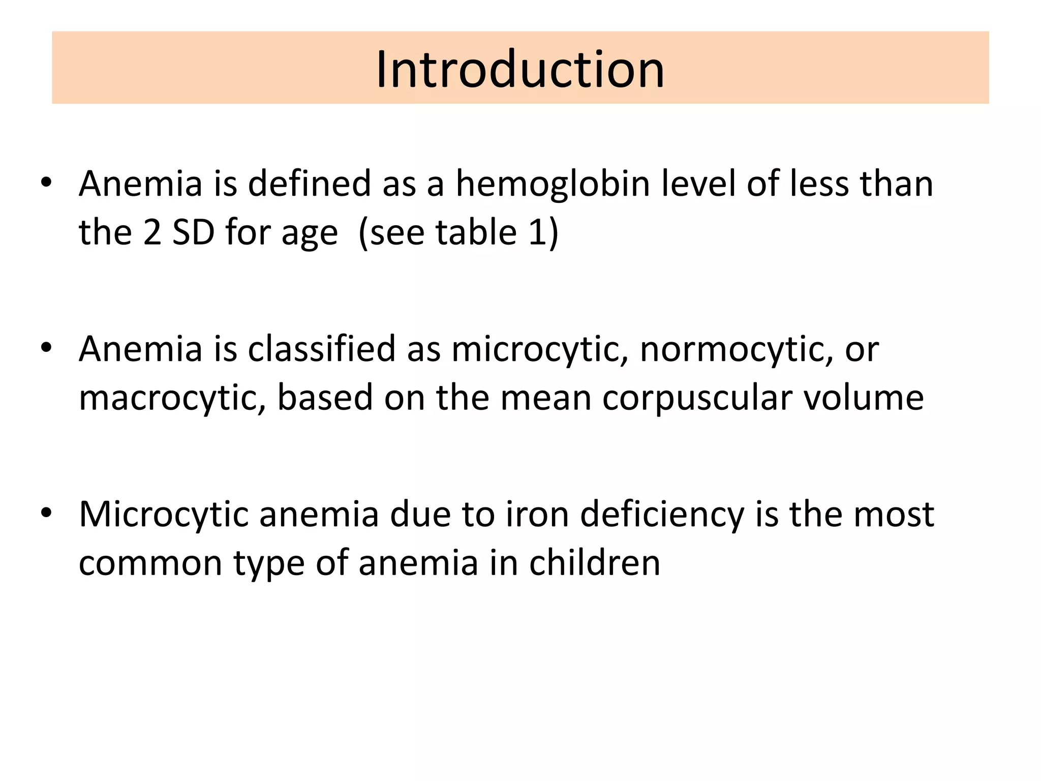 Anemia in children | PPTX