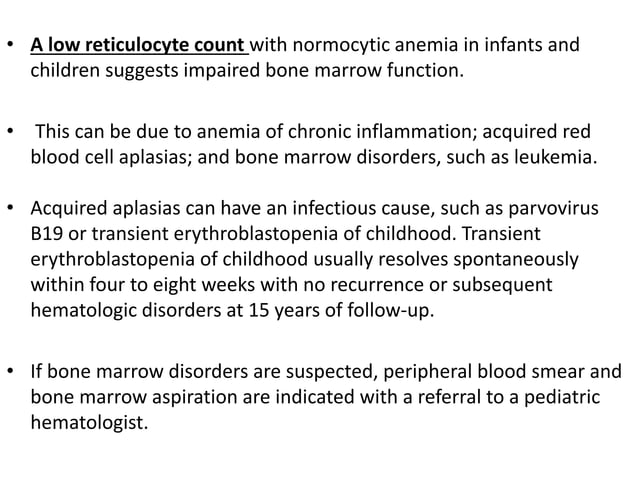Anemia in children | PPTX | Blood Disorders | Diseases and Conditions