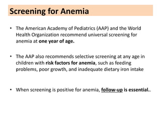 Anemia in children | PPTX