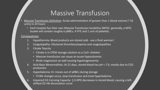 Anemia and Blood Transfusions | PPTX