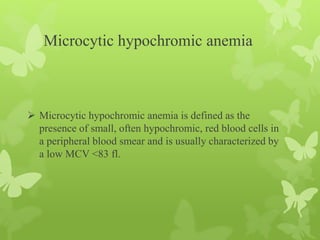 Anemia and its classification | PPTX
