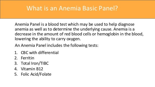 Anemia Basic Panel
