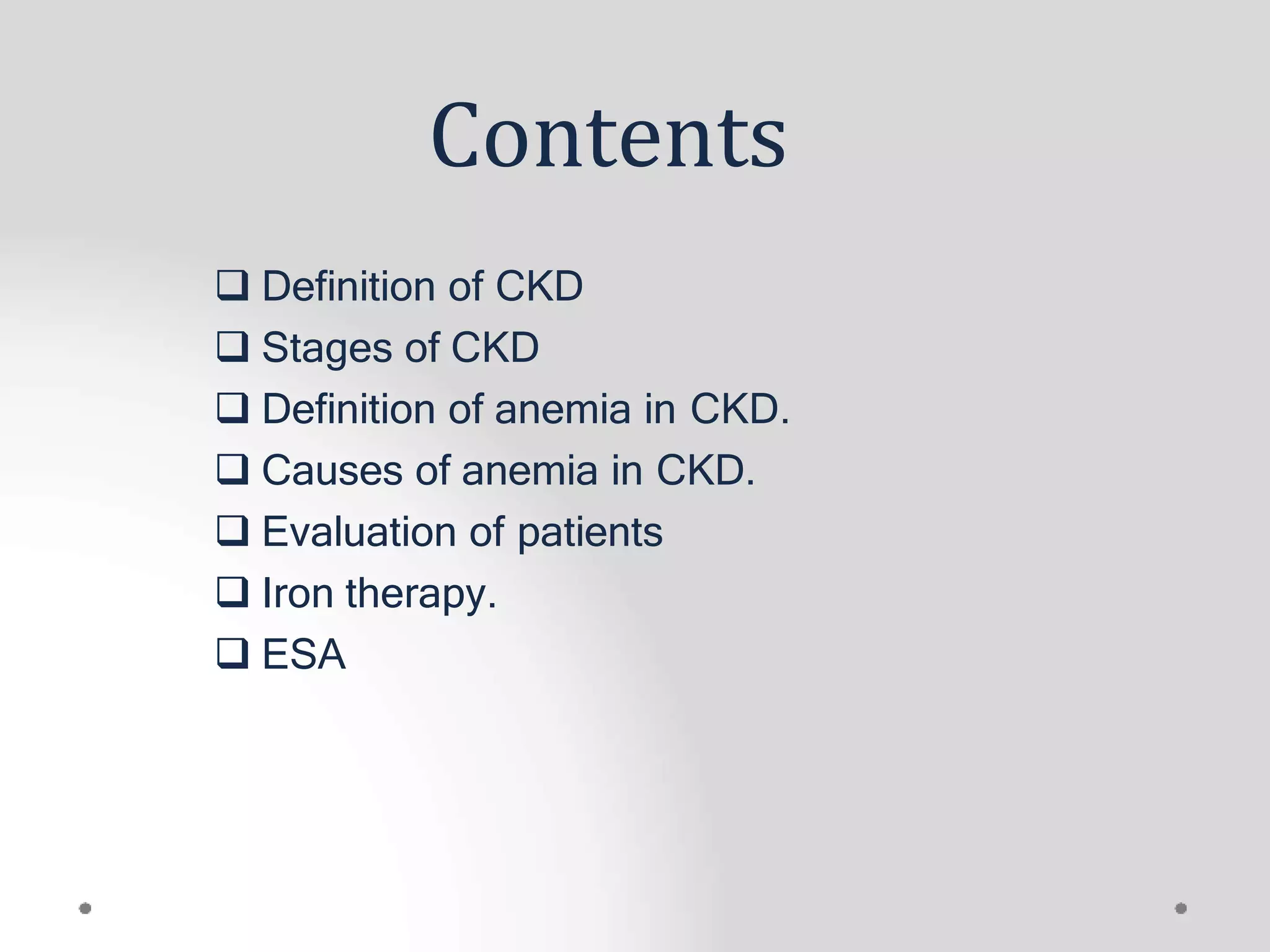 Anemia in ckd | PPTX
