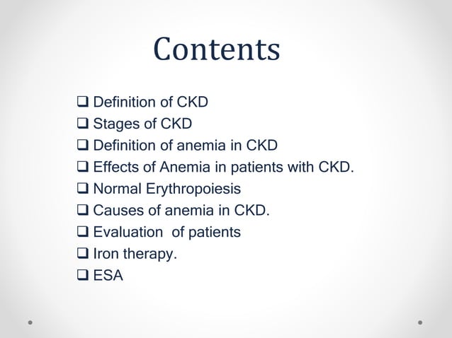 Anemia in CKD | PPTX