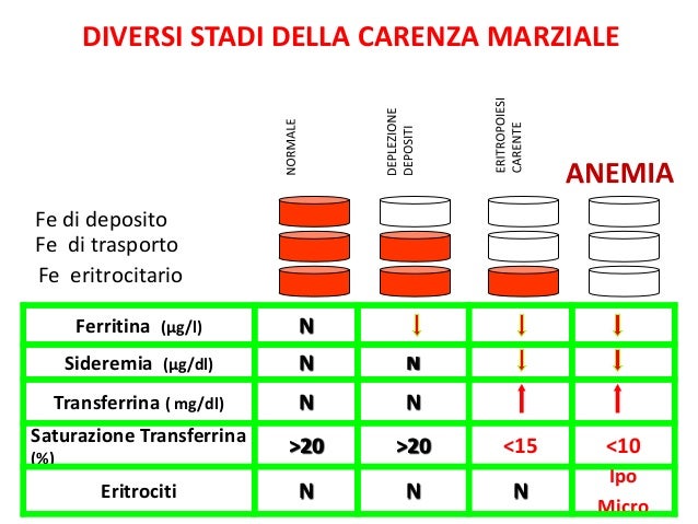 Anemia da carenza di ferro