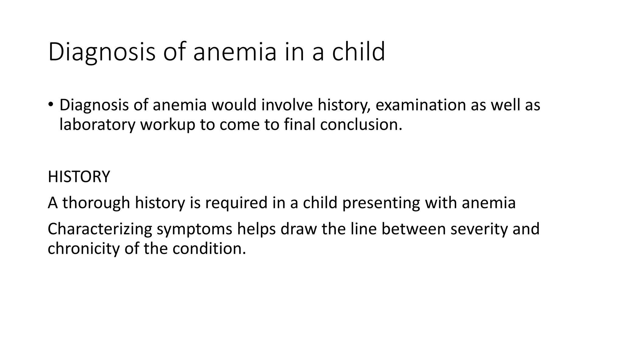 Anemia; A case study with detailed etiologies and classification of ...