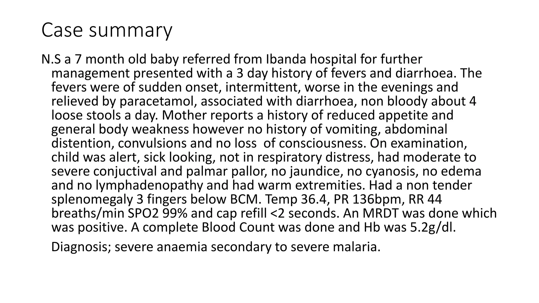 Anemia; A case study with detailed etiologies and classification of ...