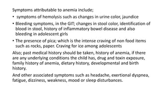 Anemia; A case study with detailed etiologies and classification of ...