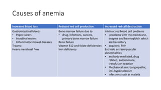 Anemia; A case study with detailed etiologies and classification of ...