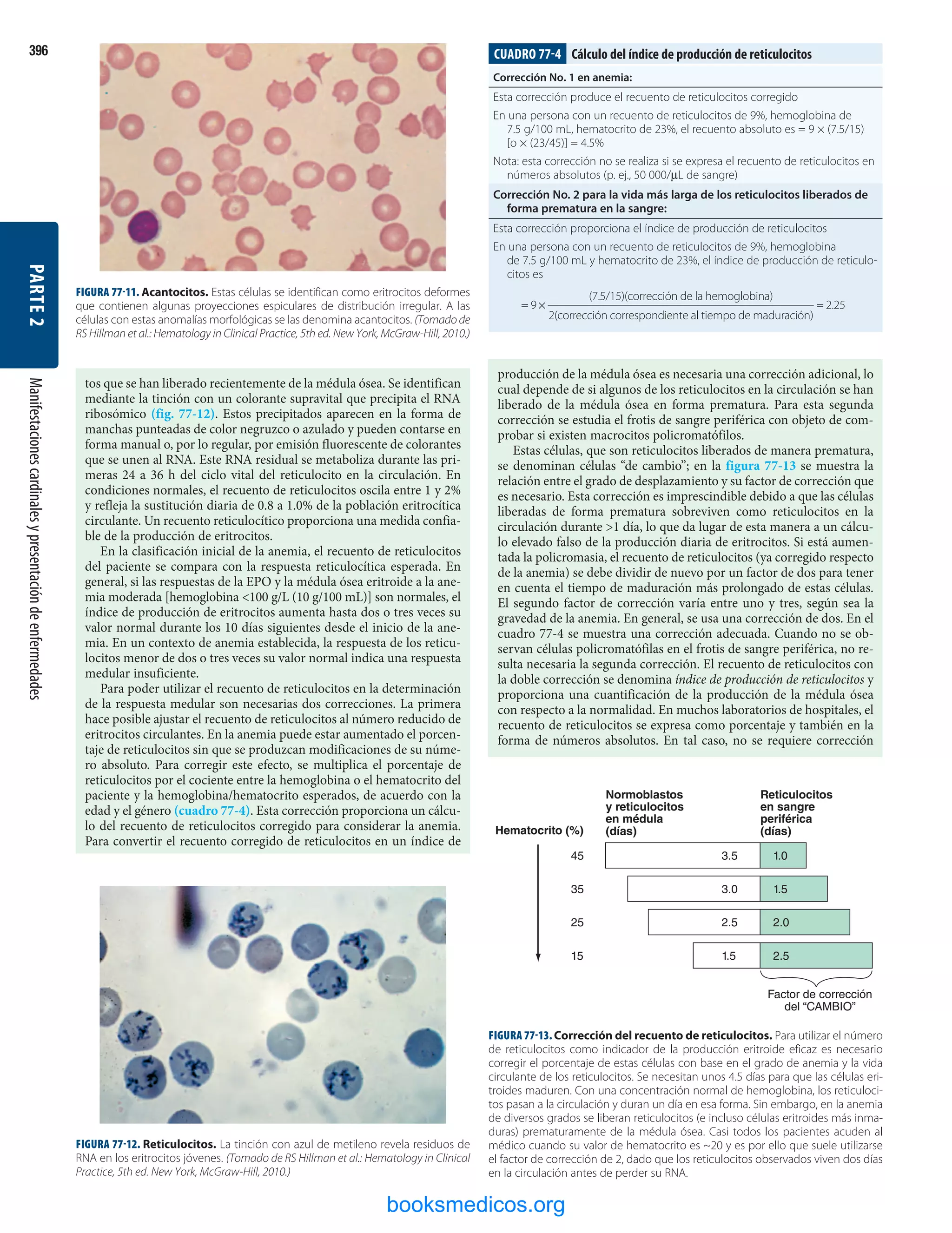 Anemia en general valores noirmales harrison | PDF