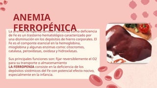 Anemia Ferropenica. diagnóstico, tratamiento | PPTX