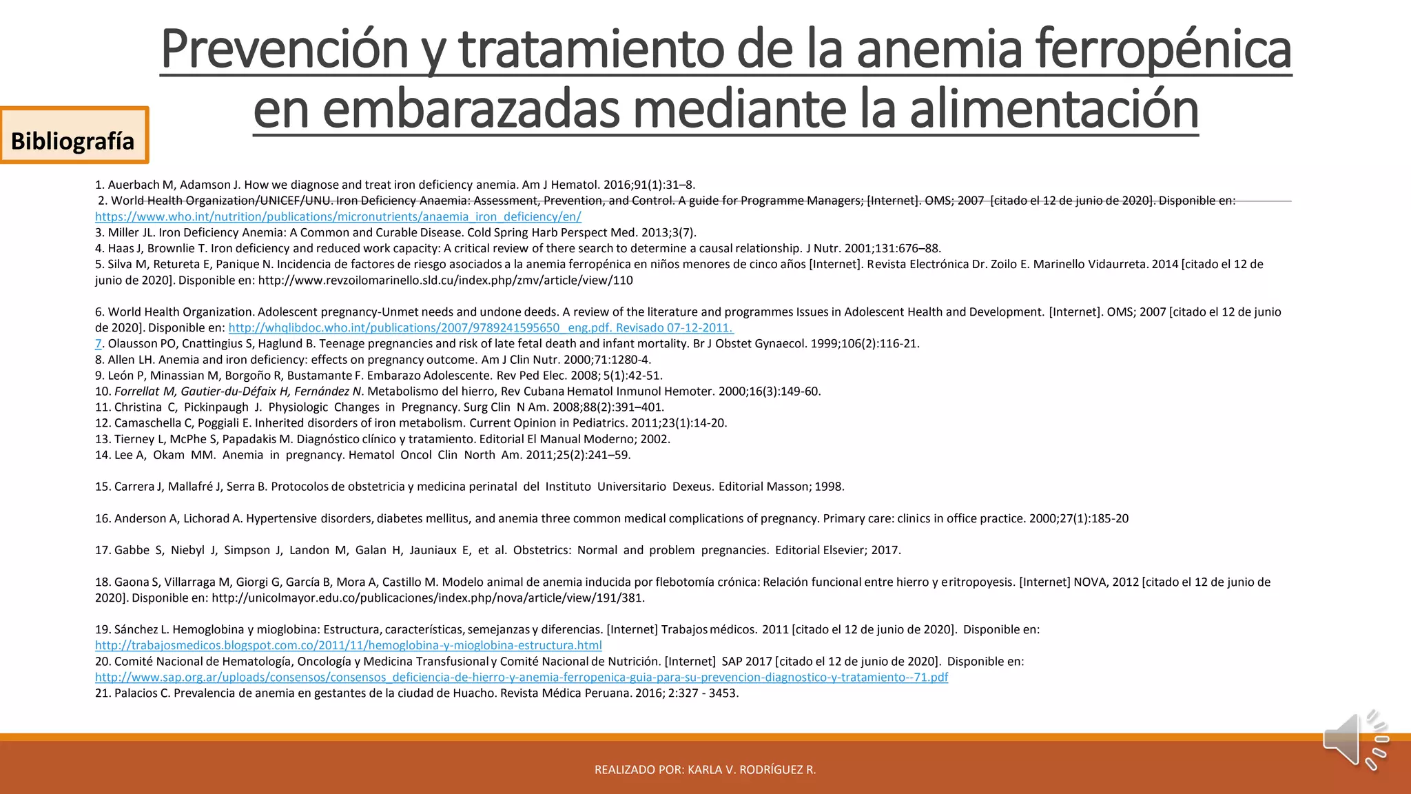 Anemia ferropenica en embarazadas | PPT