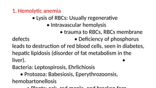 TYPES OF ANEMIA IN SMALL ANIMALS PRESENTATION | PPTX