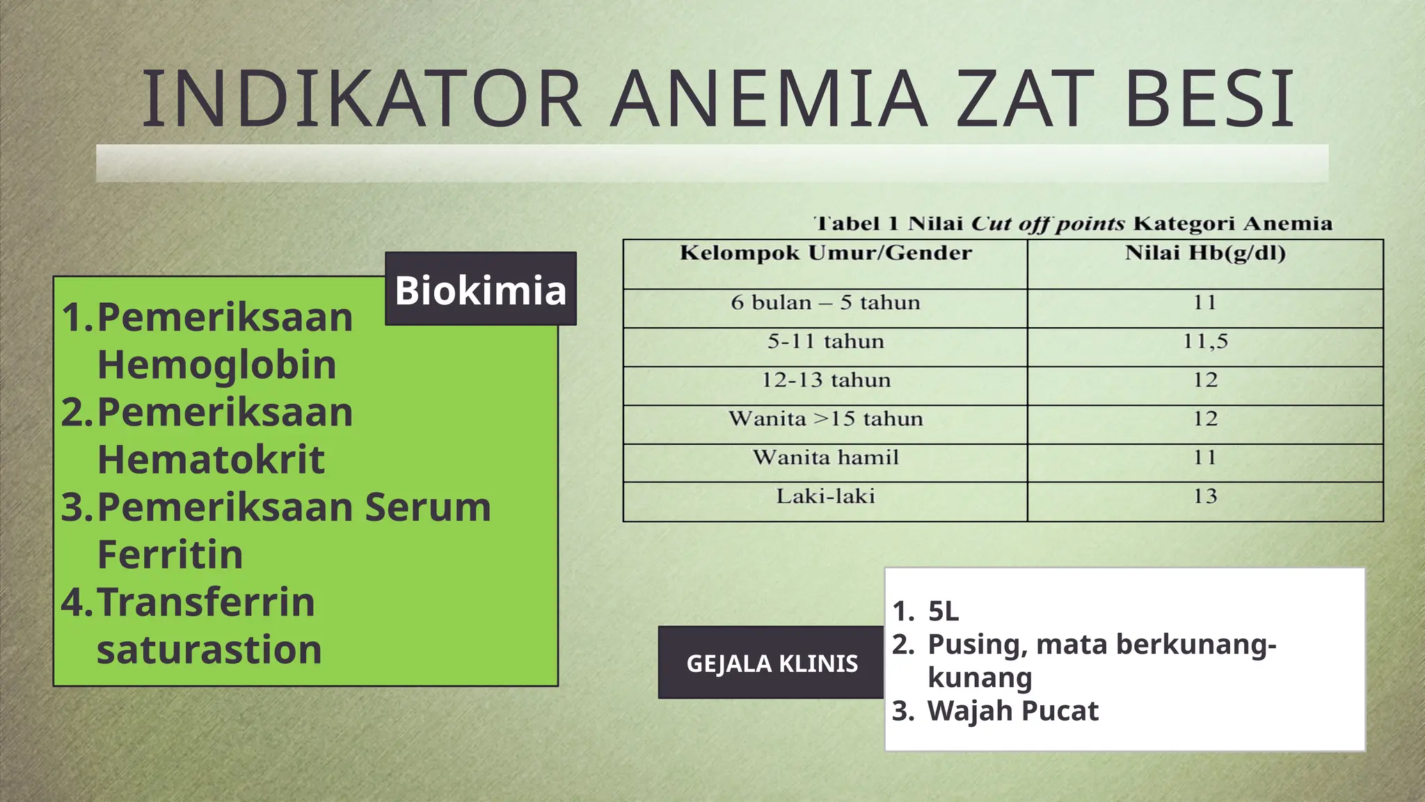 gizi kesehatan masalah anemia kekurangan zat besi | PPTX