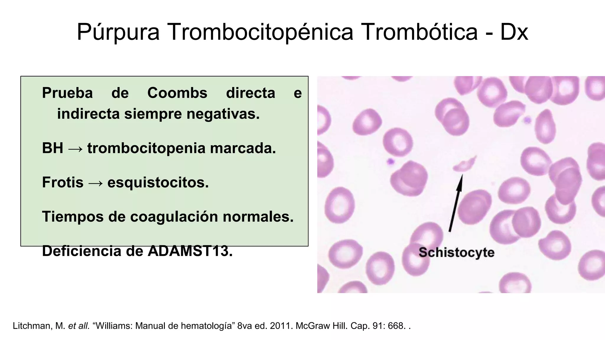 Anemia hemolítica microangiopática | PPTX