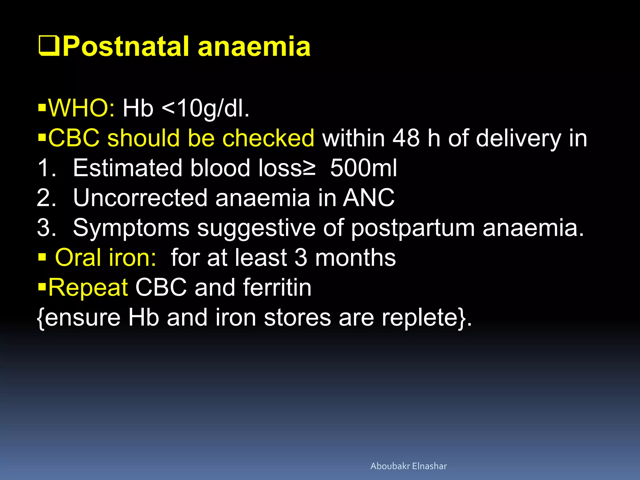 Iron deficiency anaemia in pregnancy | PDF
