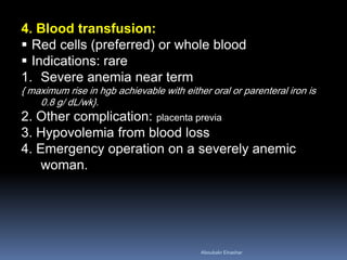 Iron deficiency anaemia in pregnancy | PDF