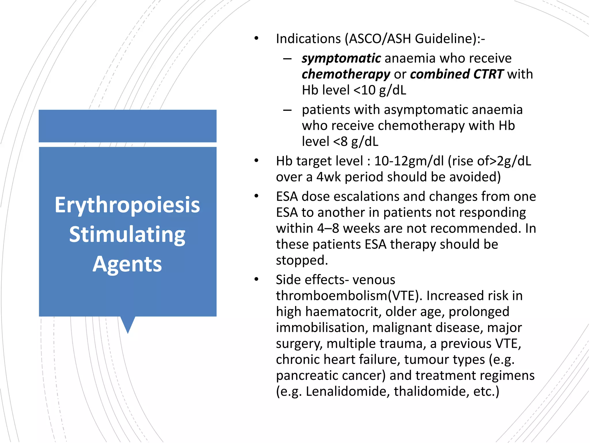 Management of Anemia in cancer patients | PPTX