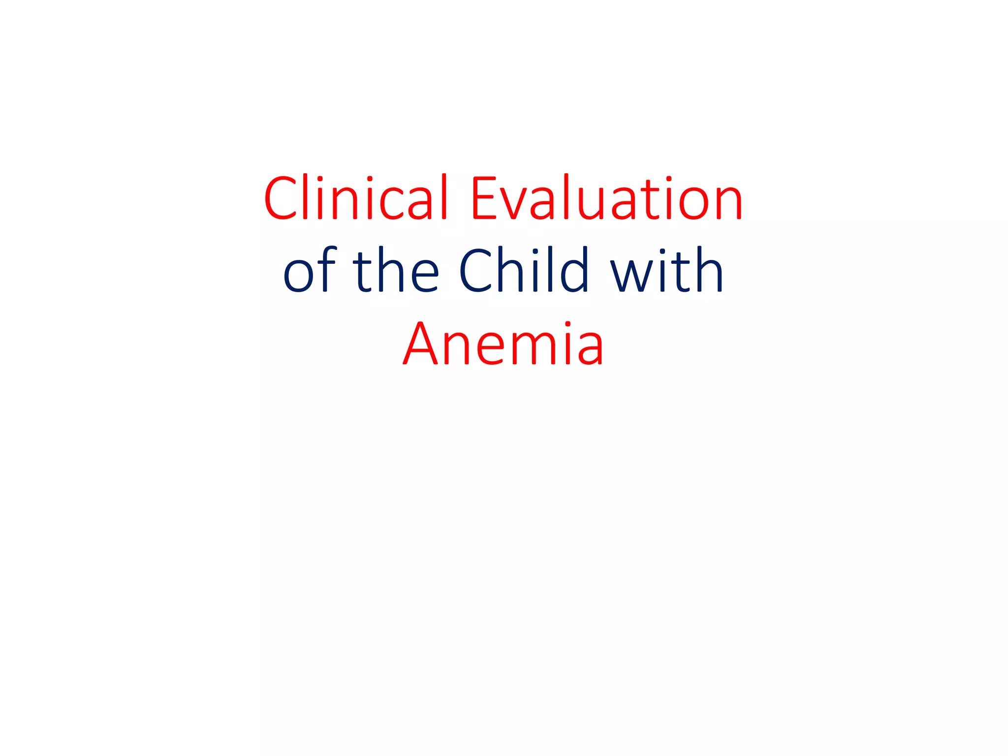 Anemia in children 2021 | PDF