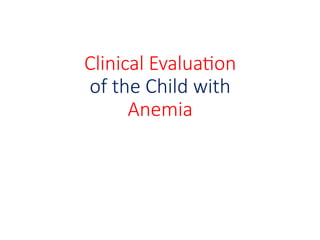 anemia in children ppt presentation paediatrics | PPTX