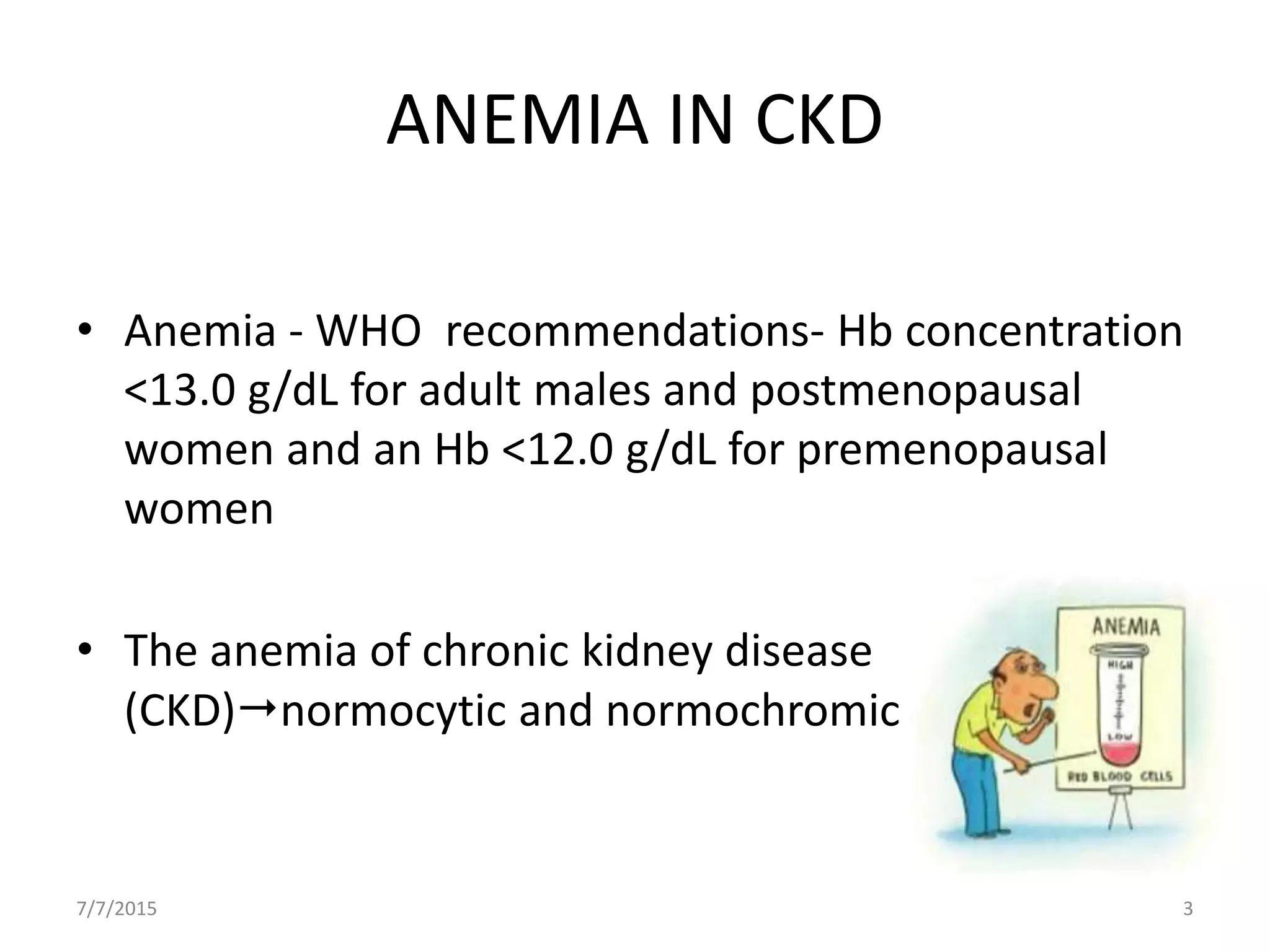Anemia in ckd | PPTX