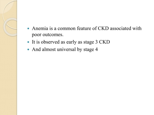 Anemia in CKD.pptx | Blood Disorders | Diseases and Conditions
