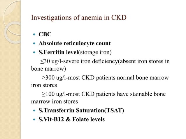 Anemia in CKD.pptx | Blood Disorders | Diseases and Conditions
