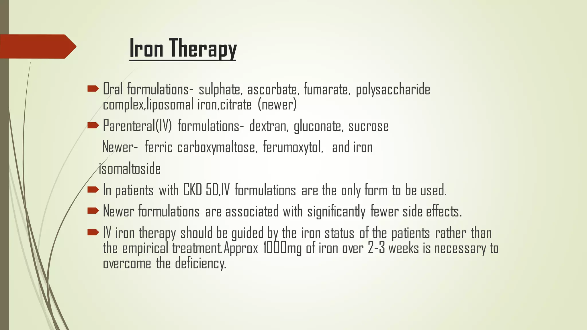 Management of Anemia in ckd and mineral bone diseases | PDF