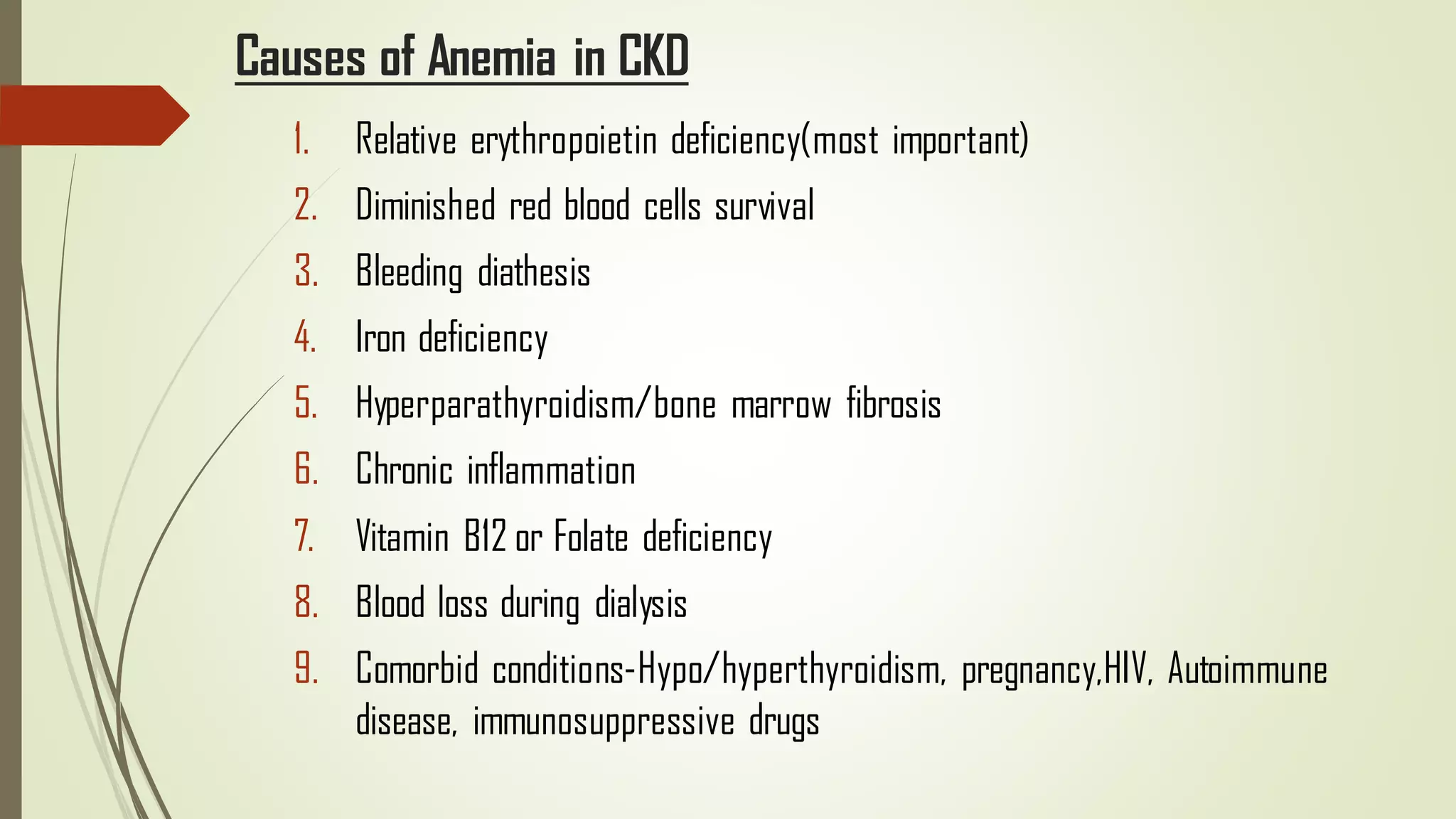 Management of Anemia in ckd and mineral bone diseases | PDF