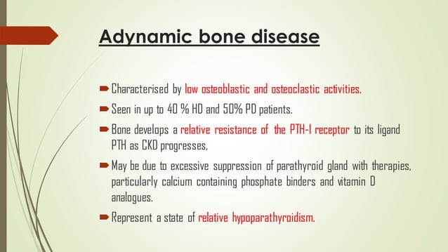 Management of Anemia in ckd and mineral bone diseases | PPT