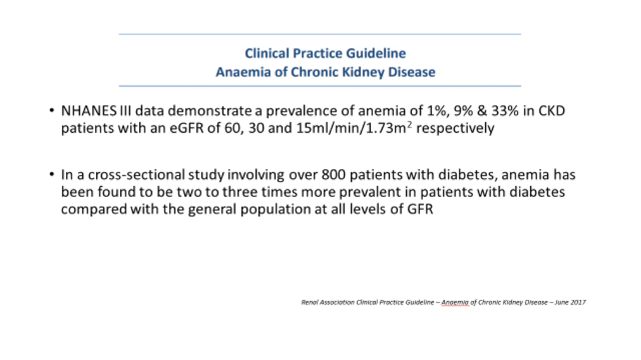 Anemia in CKD Treatment Guidelines kdigo | PPTX