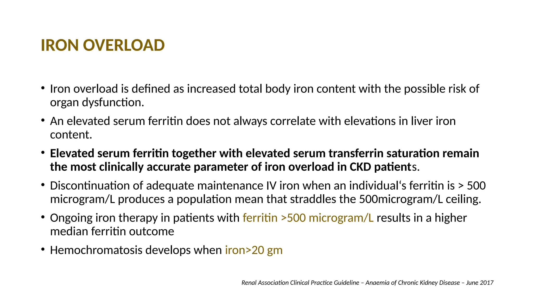 Anemia in CKD Treatment Guidelines kdigo | PPTX