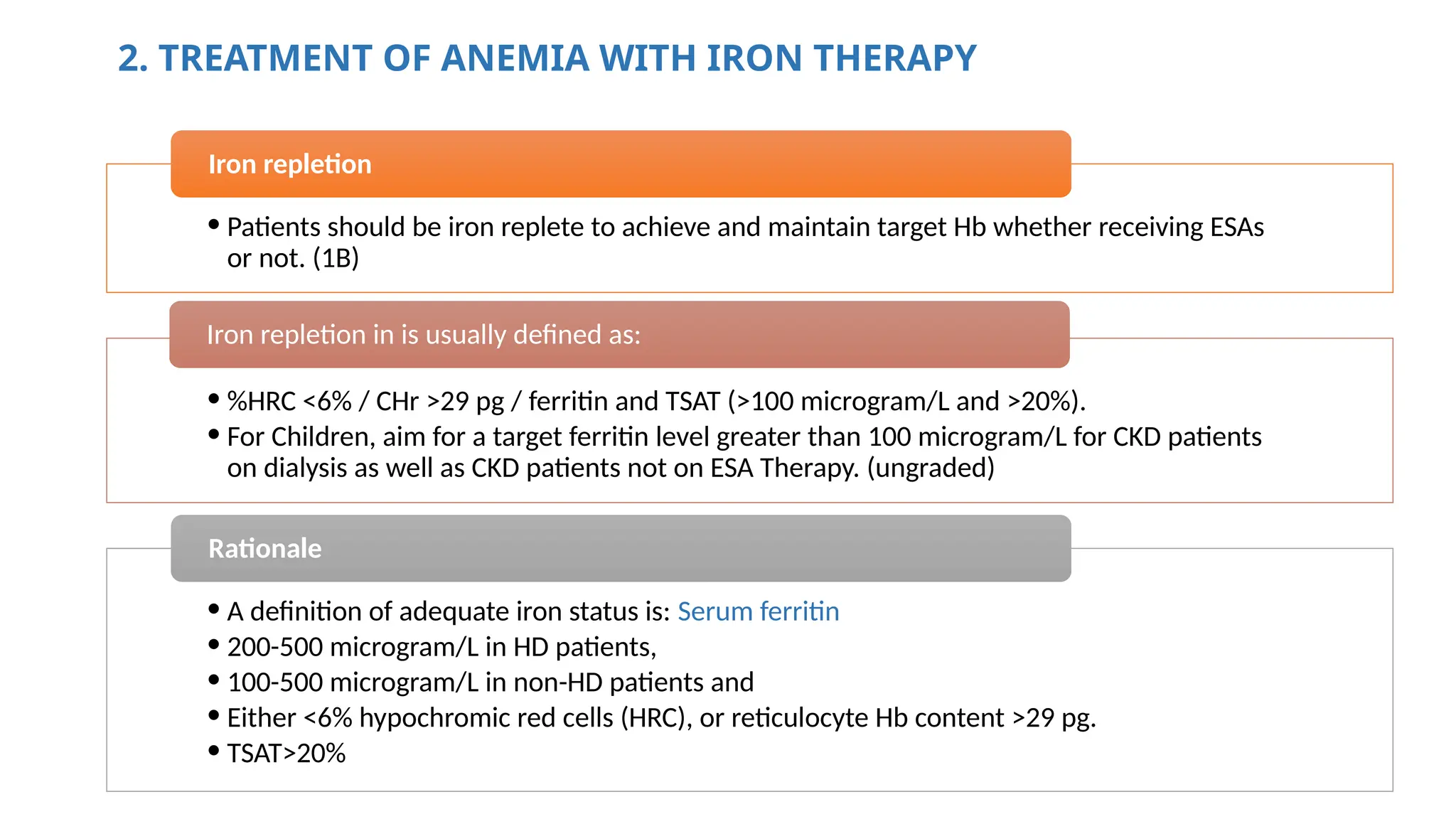 Anemia in CKD Treatment Guidelines kdigo | PPTX | Blood Disorders ...