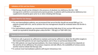 Anemia in CKD Treatment Guidelines kdigo | PPTX