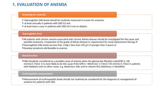 Anemia in CKD Treatment Guidelines kdigo | PPTX
