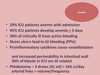 Anemia in critical illness | PPT