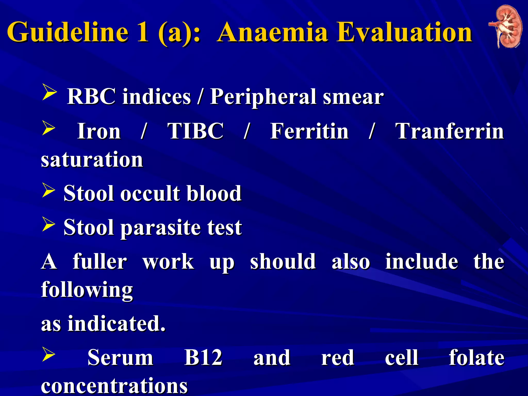 Anemia Indian scenario In Chronic Kidney Disease Patients | PPT