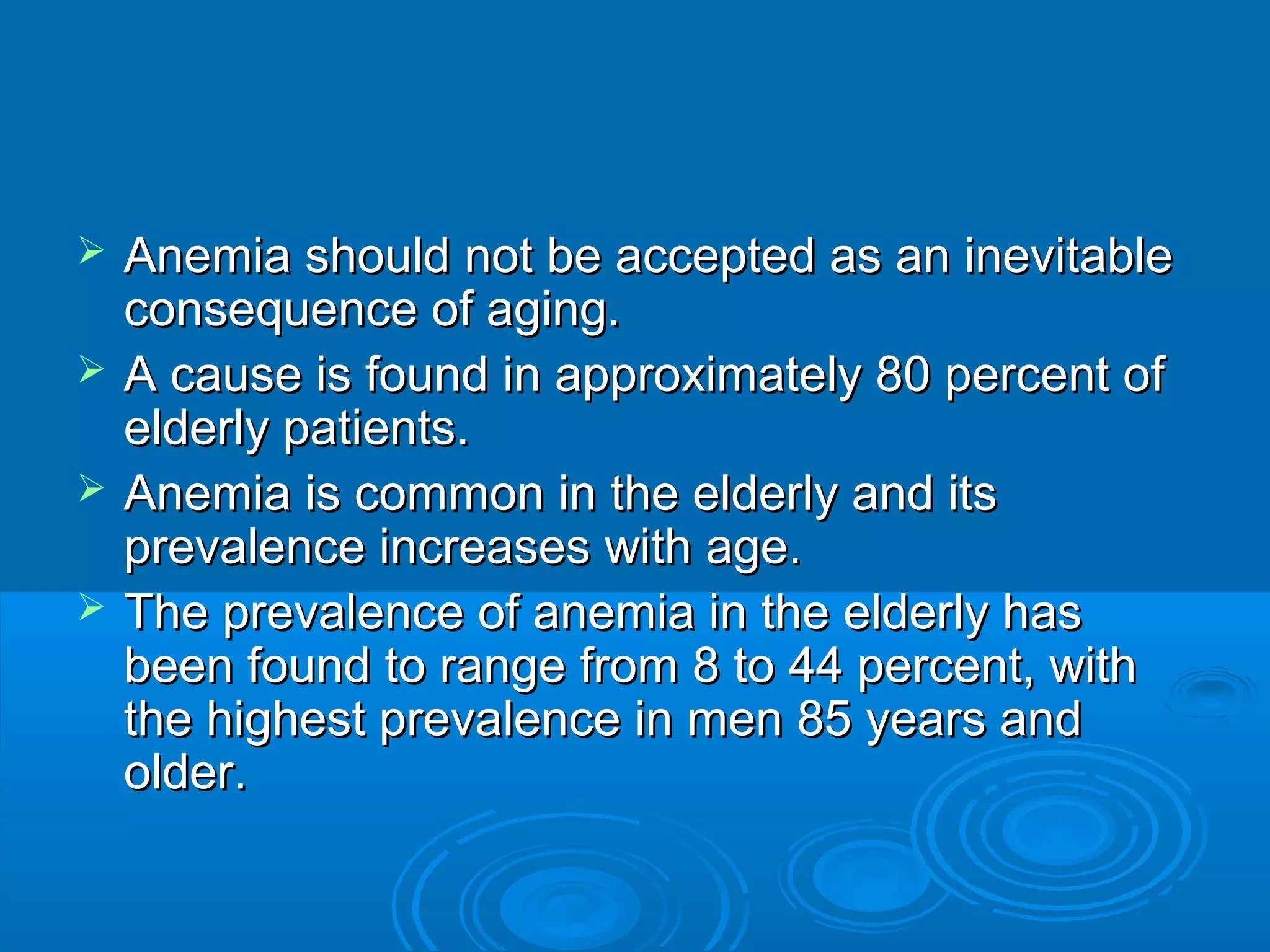 Anemia in elderly | PPT
