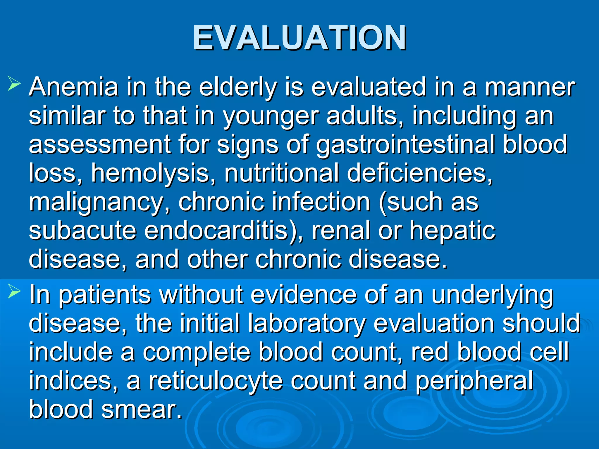 Anemia in elderly | PPT