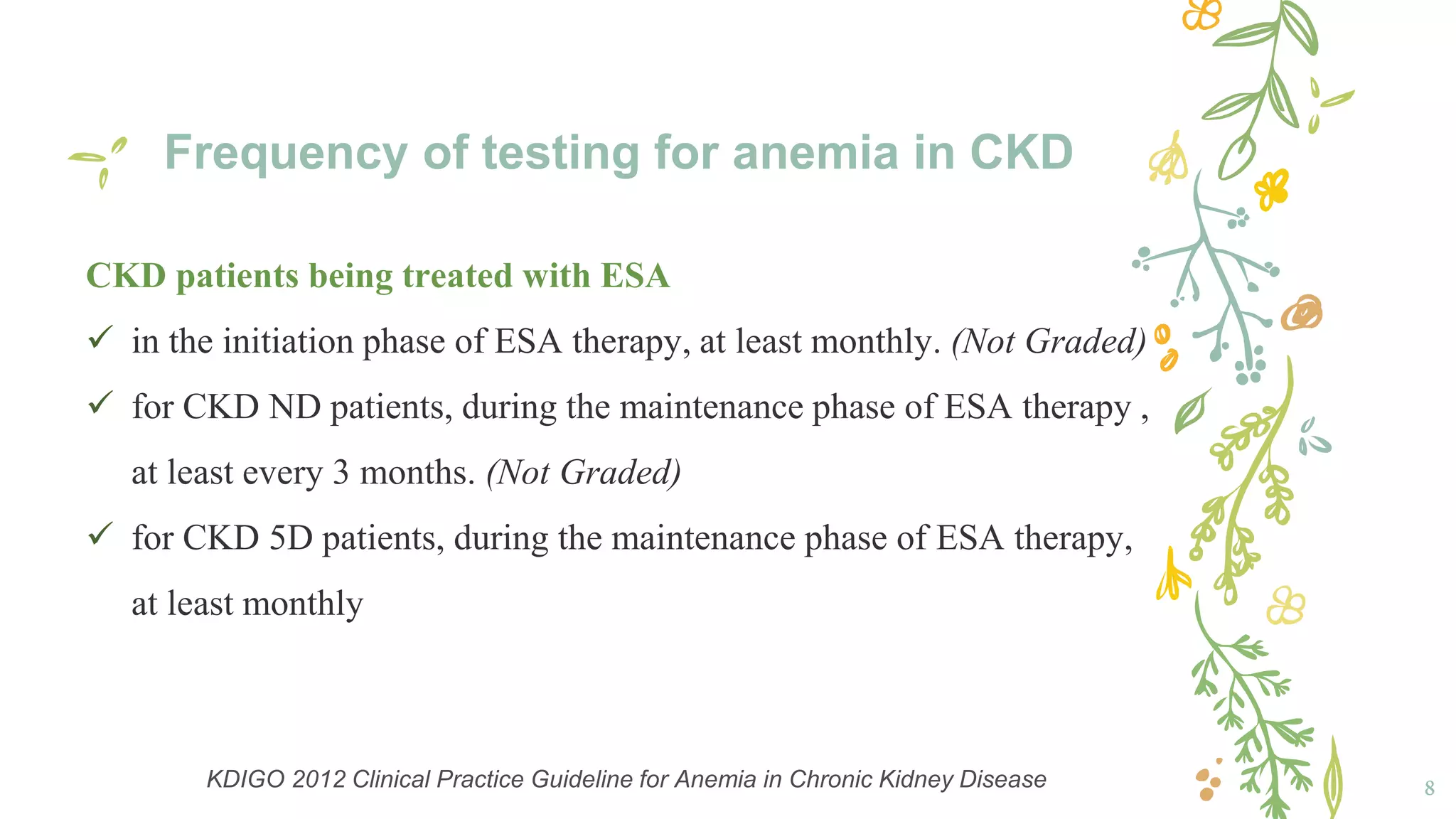 Anemia in kidney disease | PPSX