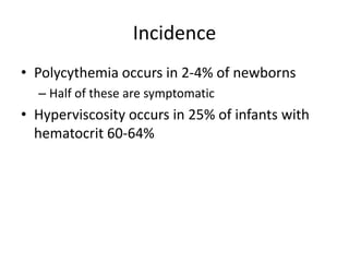 Anemia & polycythemia in neonates | PPTX