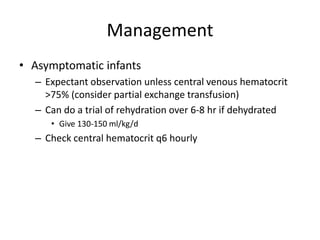 Anemia & polycythemia in neonates | PPTX