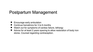 Anemia in pregnancy management in primary carepptx | PPTX