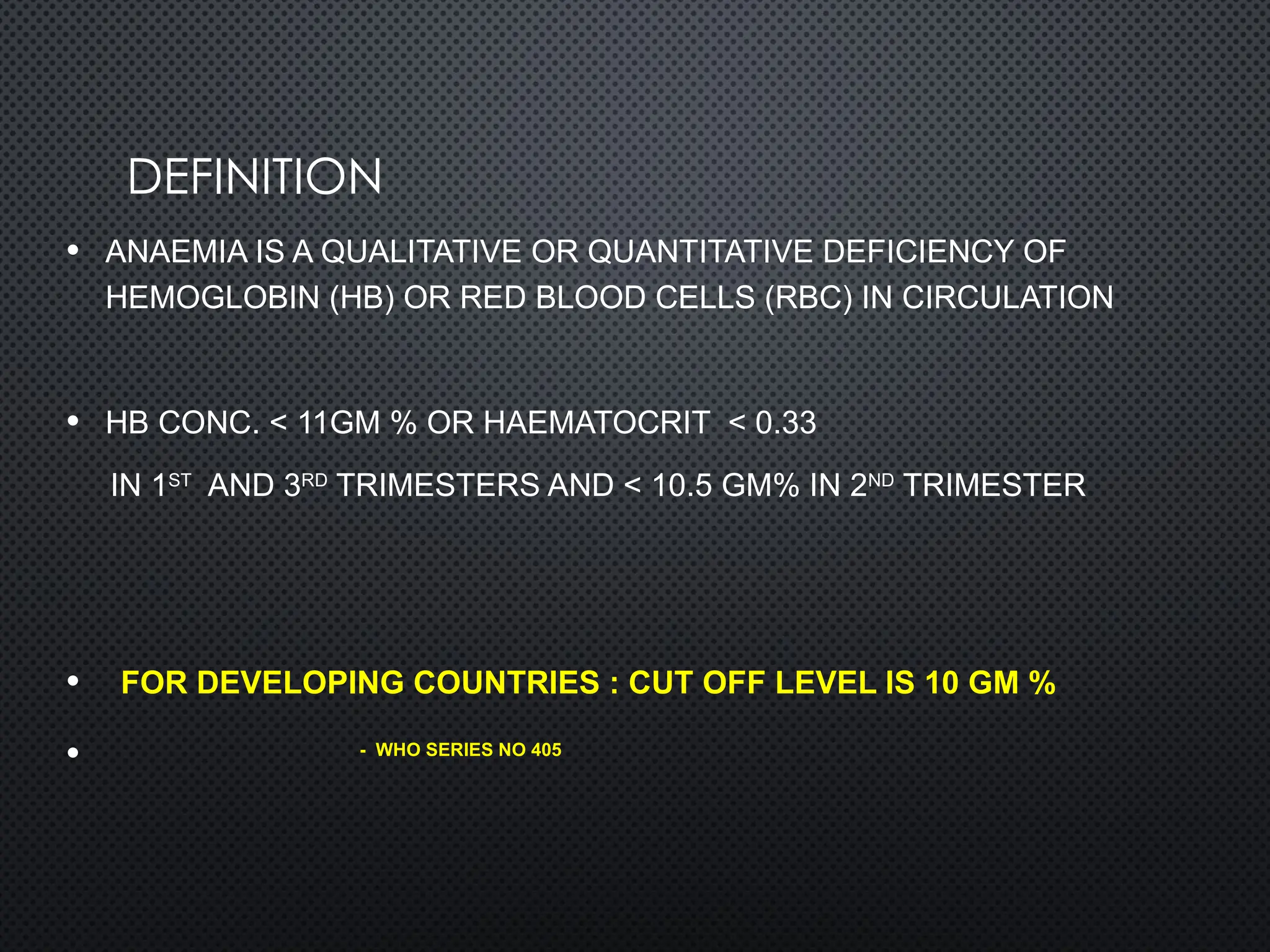 anemia in pregnancy -to physiological changes | PPTX