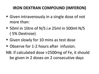 Anemia in pregnancy by oouth unit d medical students o&g | PPT