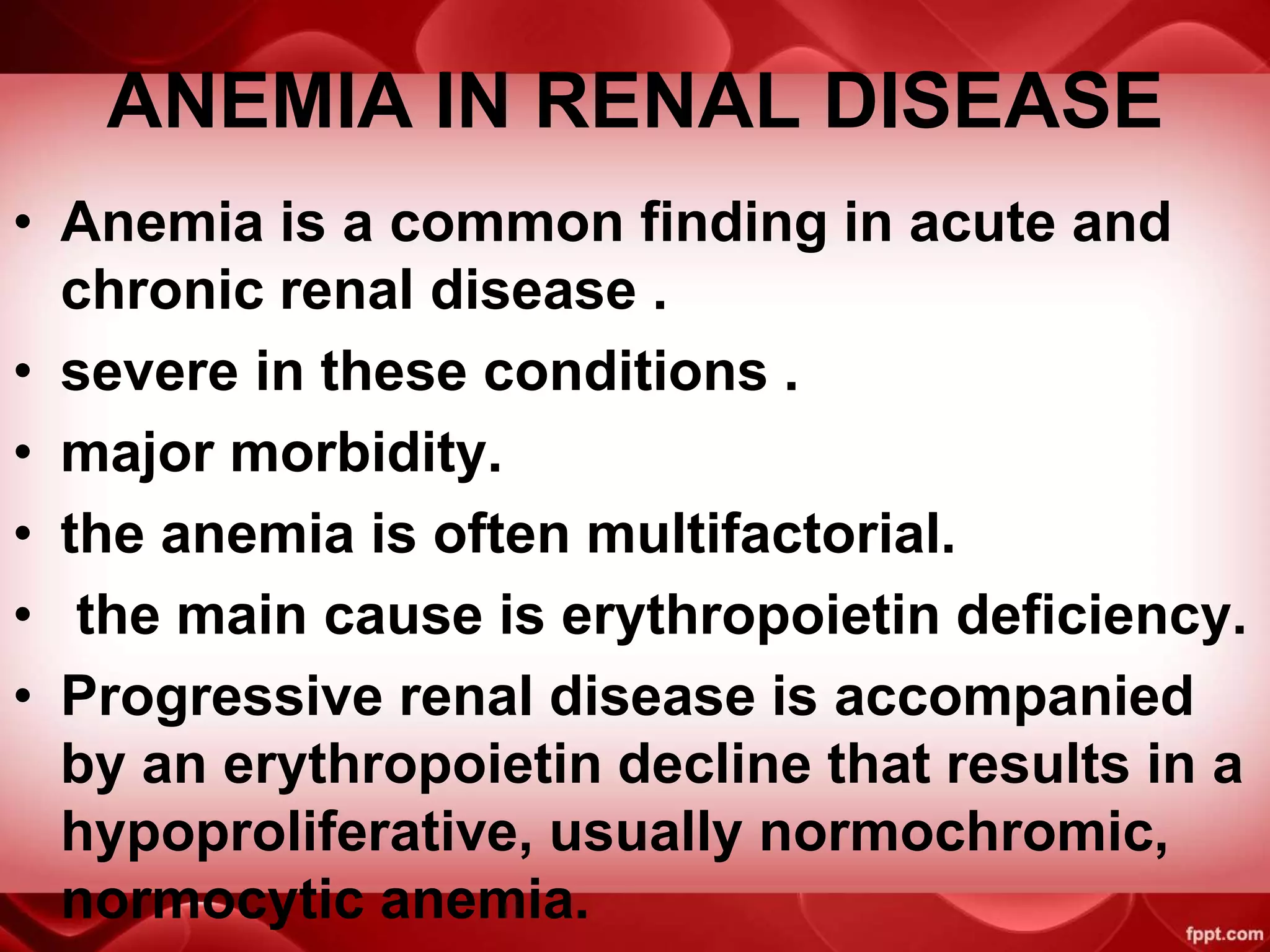 Anemia in renal disease3 | PPTX